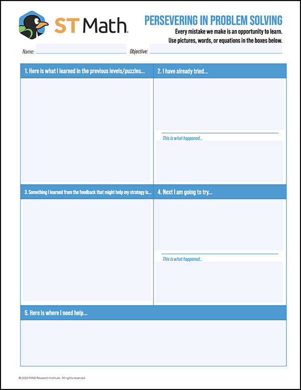 Promoting and Supporting Perseverance – ST Math Help