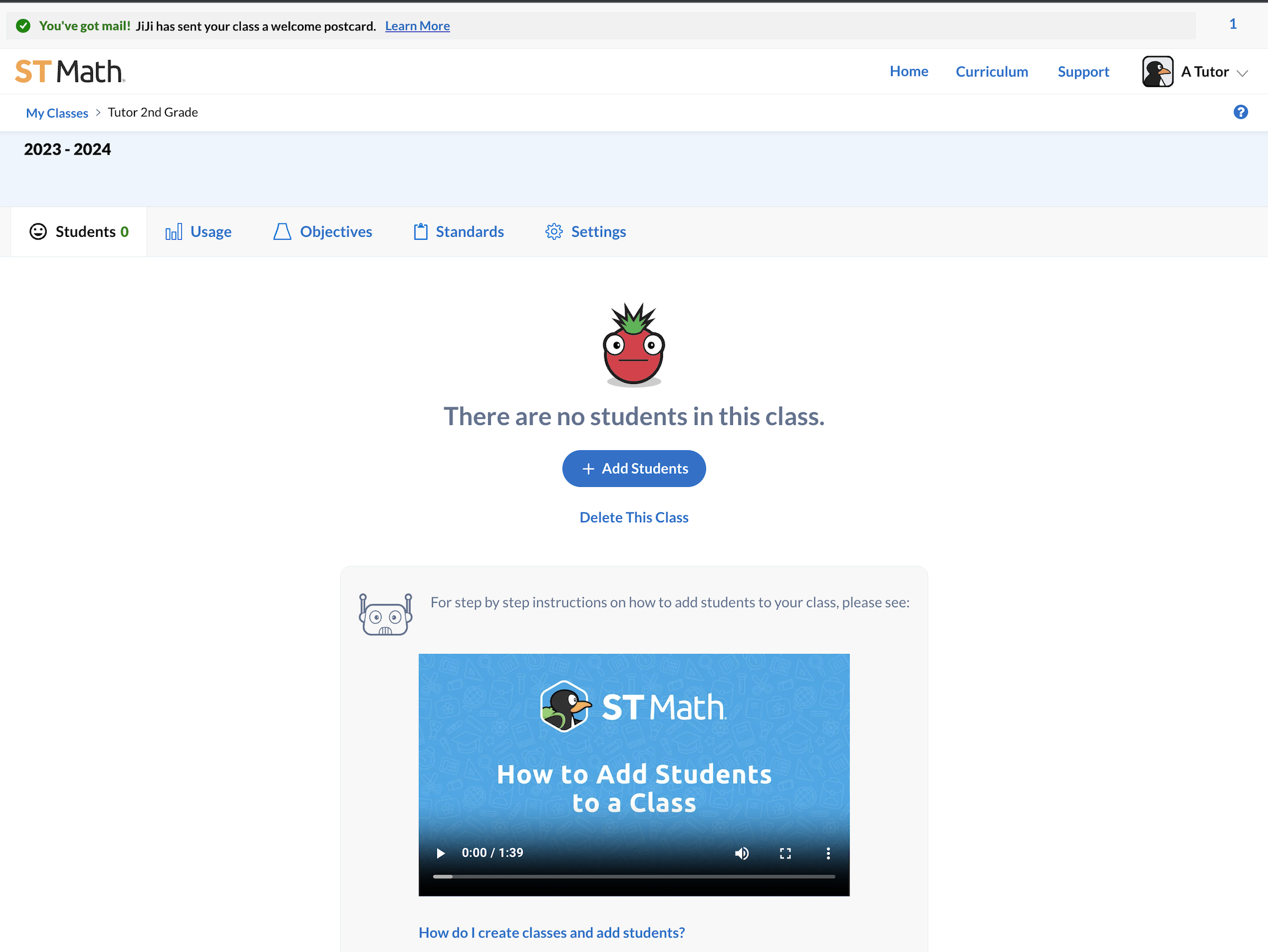 How do I create a class and add students in CSR? – ST Math Help