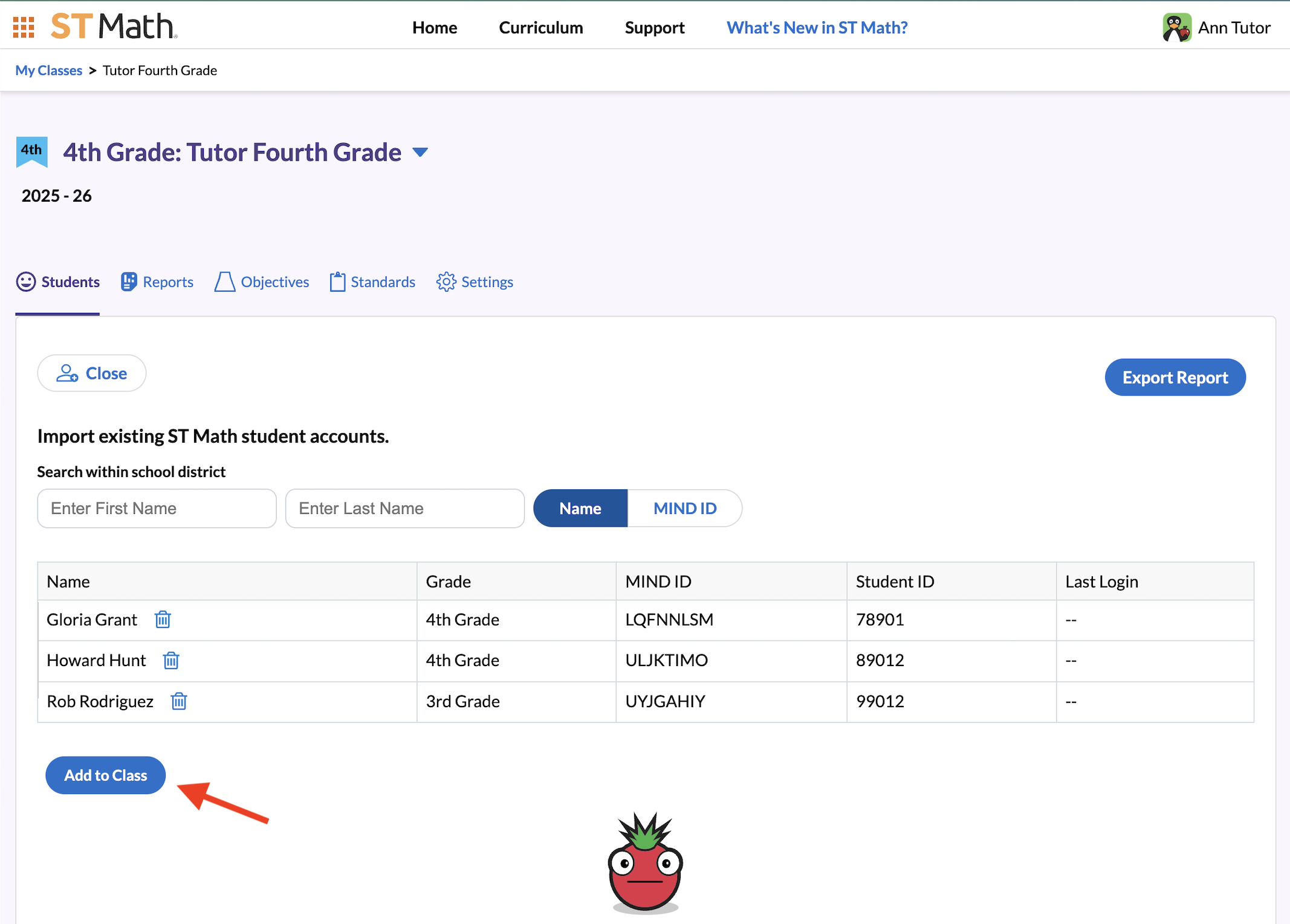 How do I create a class and add students in CSR? – ST Math Help